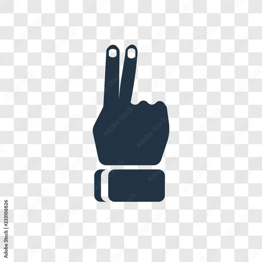 Hand vector icon isolated on transparent background, Hand transparency ...