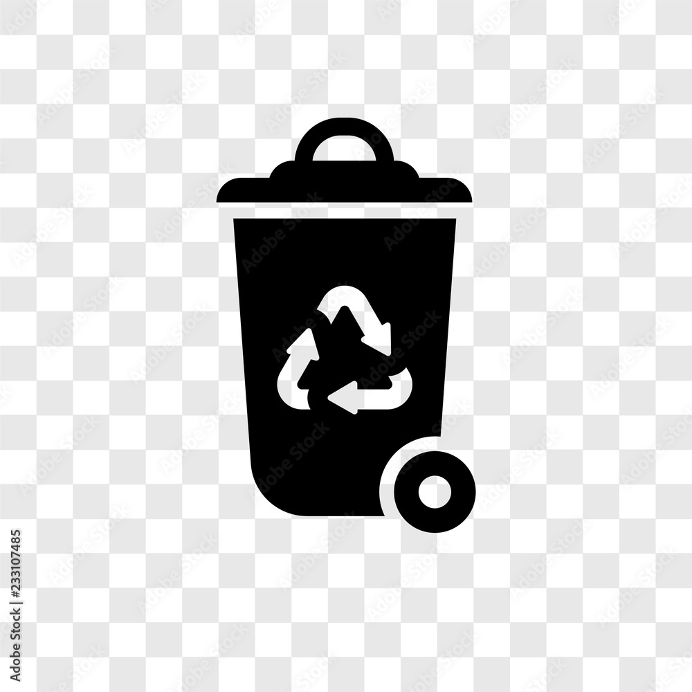 Recycle bin vector icon isolated on transparent background, Recycle bin ...