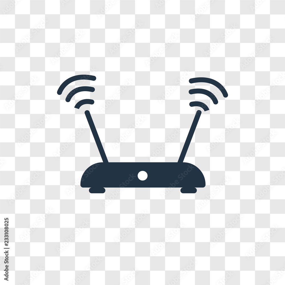 Wifi vector icon isolated on transparent background, Wifi transparency ...