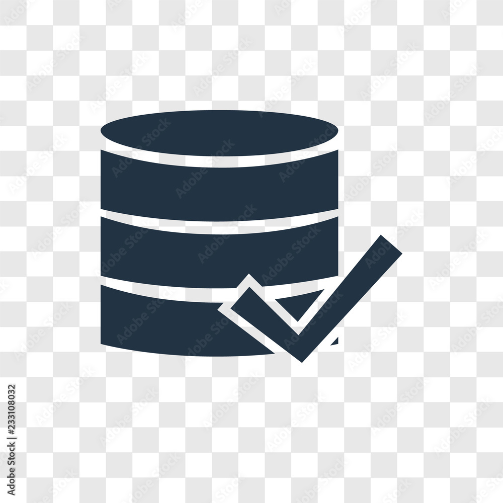 Database vector icon isolated on transparent background, Database ...