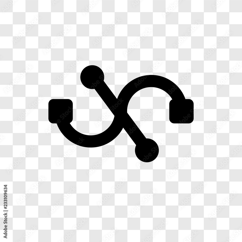 S Curve vector icon isolated on transparent background, S Curve ...