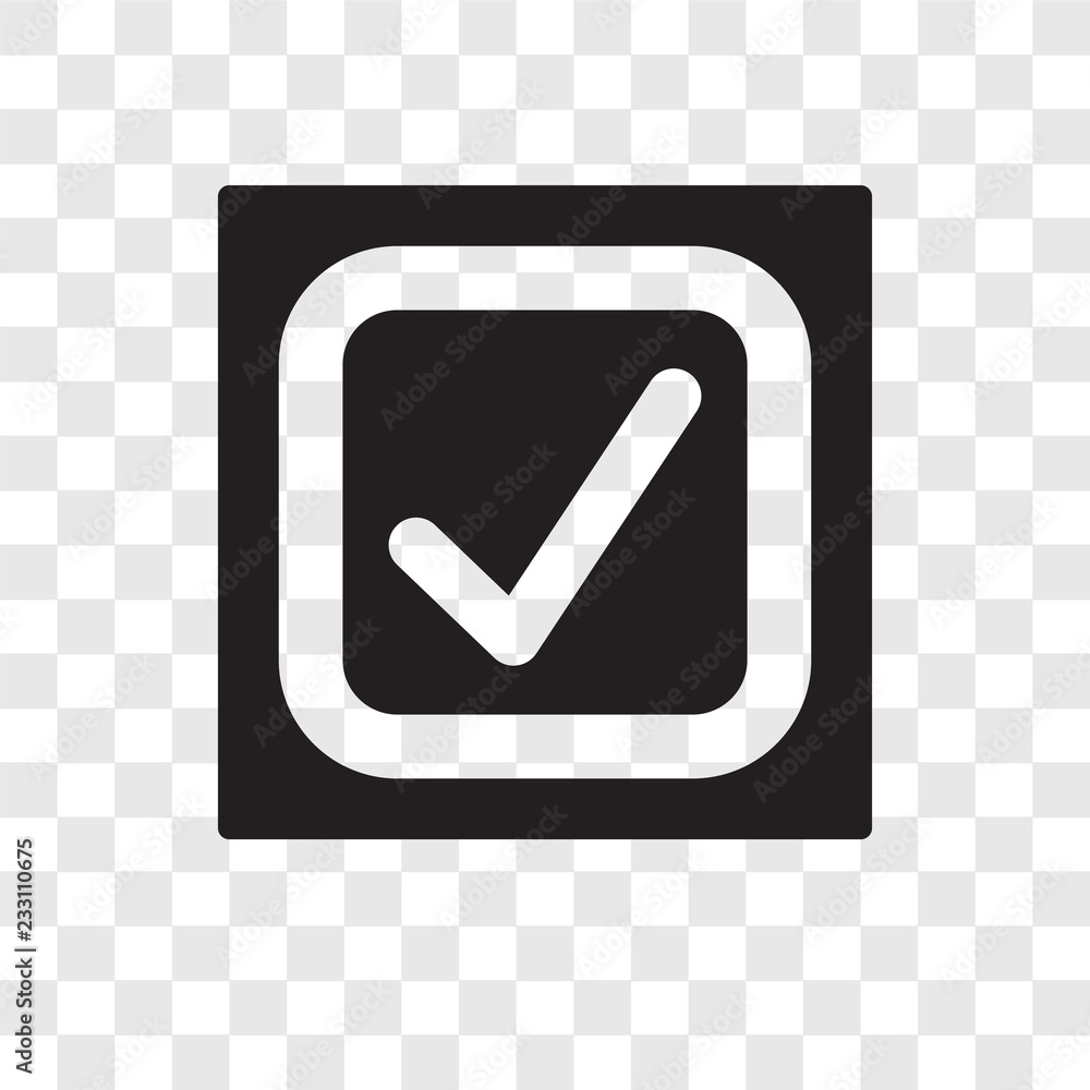 Check mark vector icon isolated on transparent background, Check mark ...