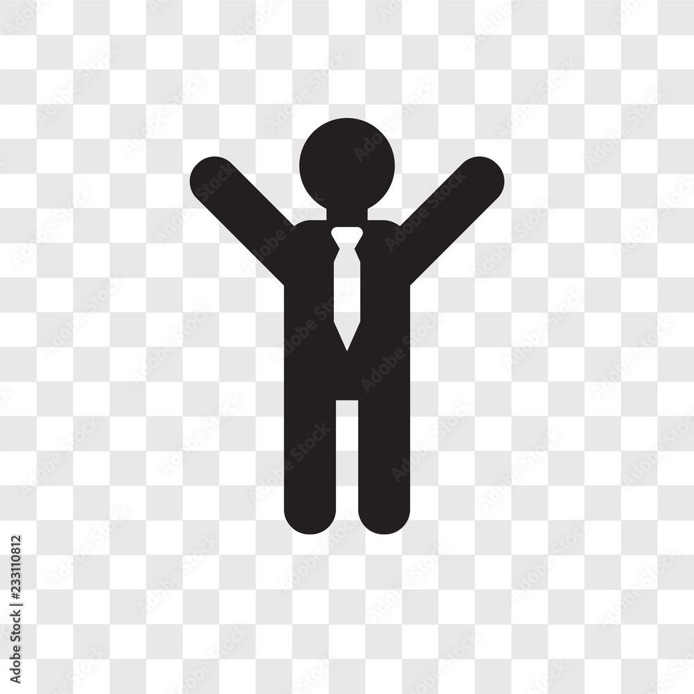Open arms vector icon isolated on transparent background, Open arms ...