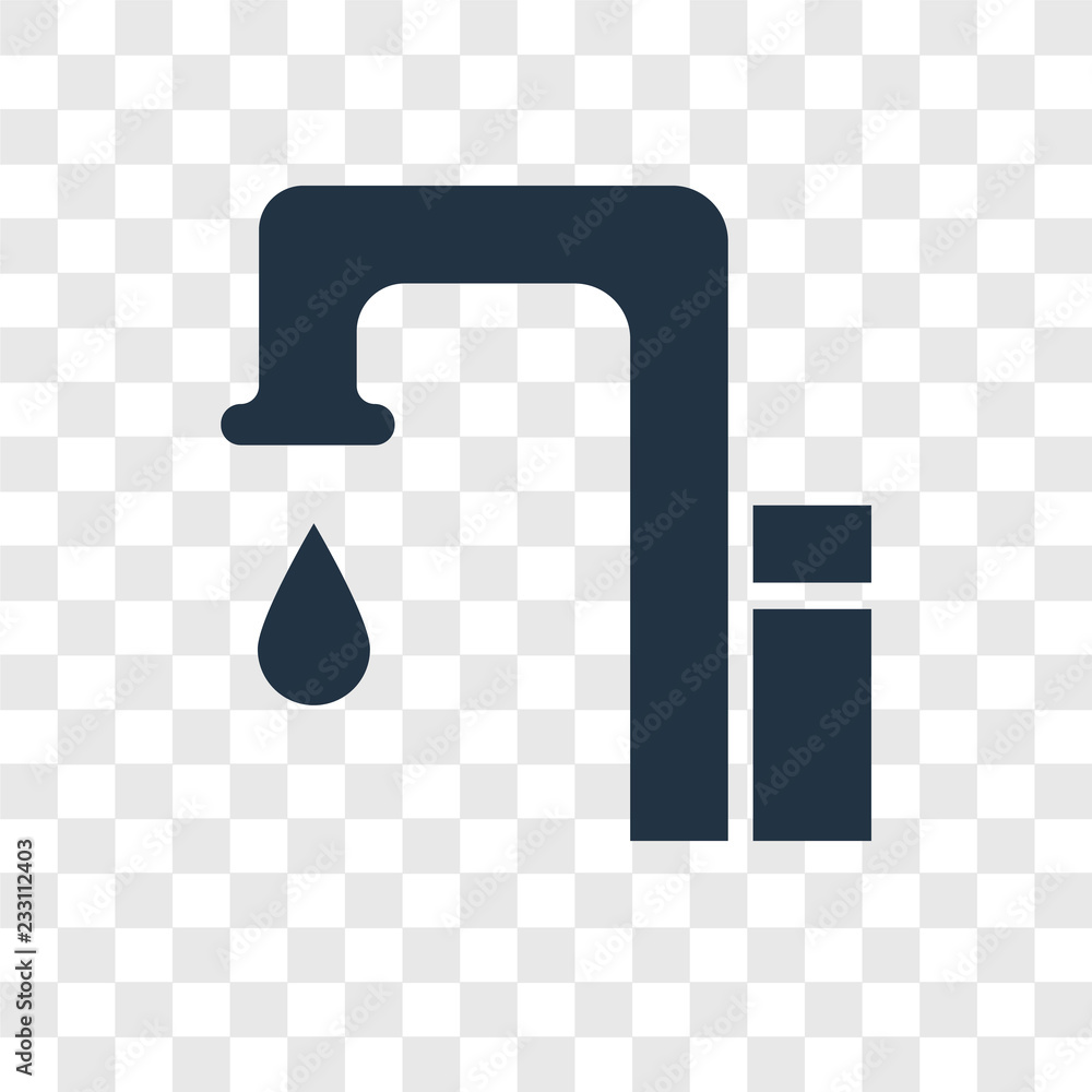Tap vector icon isolated on transparent background, Tap transparency ...
