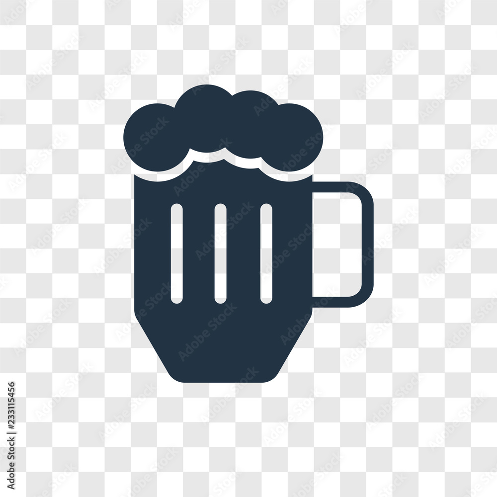 Beer vector icon isolated on transparent background, Beer transparency ...