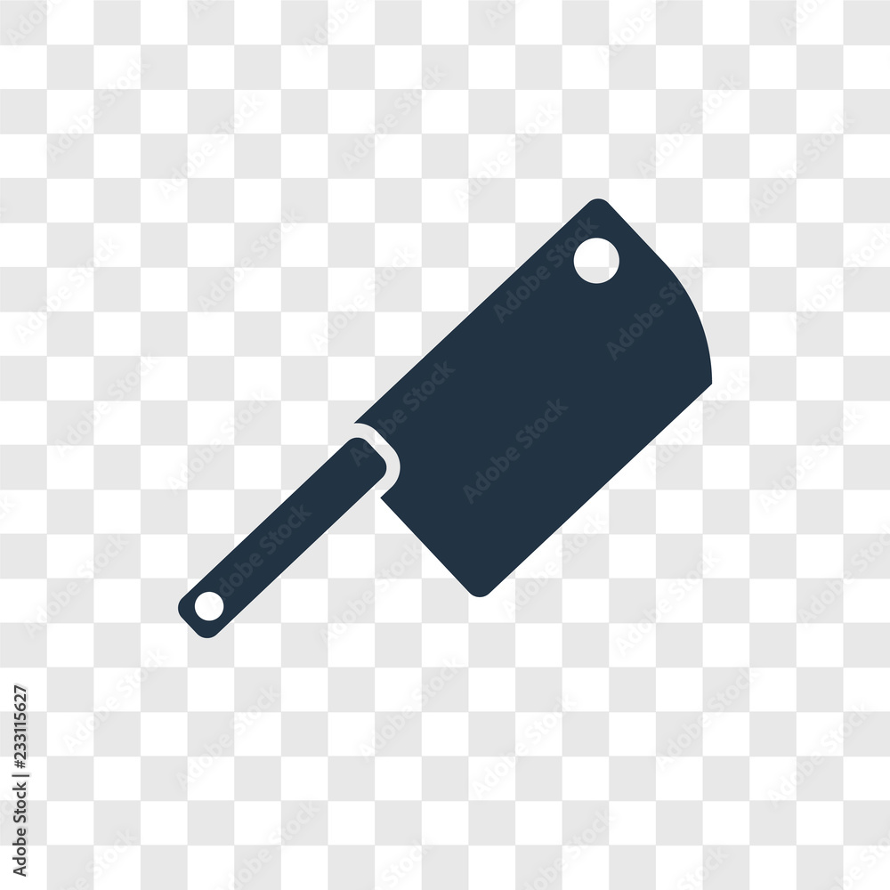 Cleaver vector icon isolated on transparent background, Cleaver ...