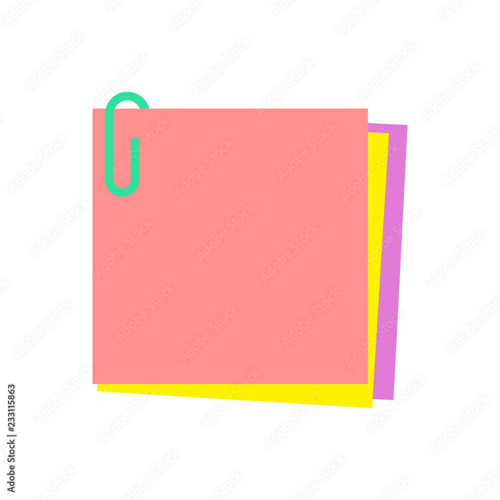 colorful sticky note icon vector Stock Vector | Adobe Stock