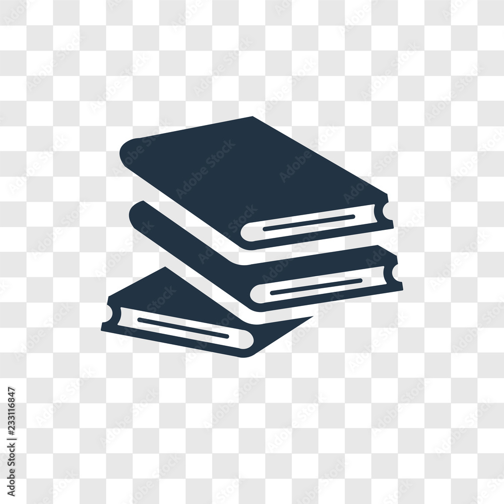 Book vector icon isolated on transparent background, Book transparency ...