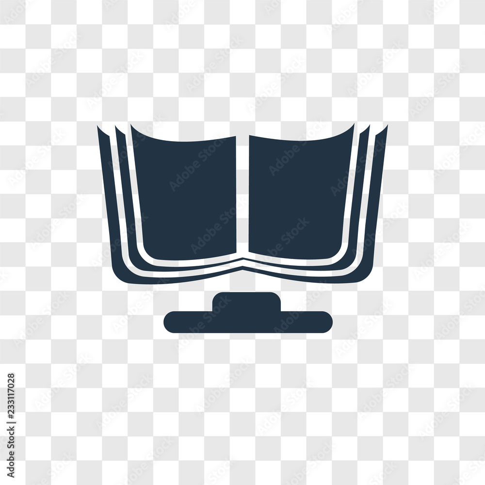 Book vector icon isolated on transparent background, Book transparency ...