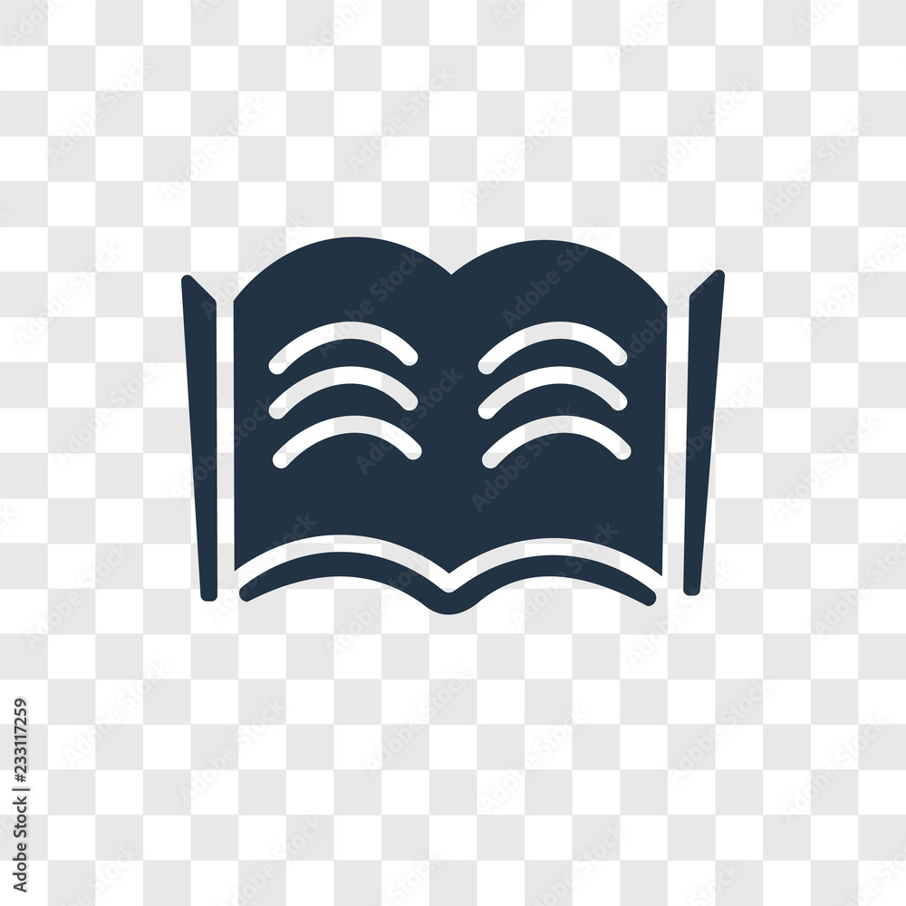 Open book vector icon isolated on transparent background, Open book ...