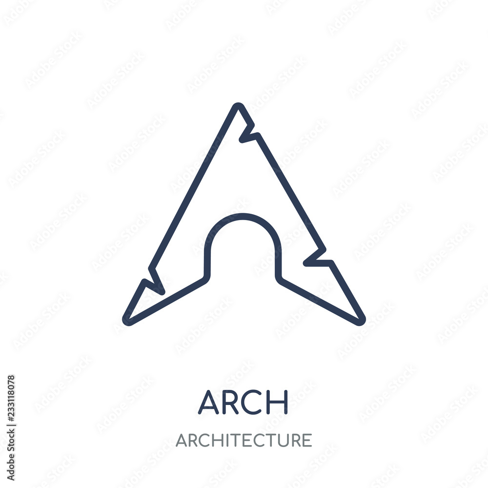 Arch icon. Arch linear symbol design from Architecture collection ...