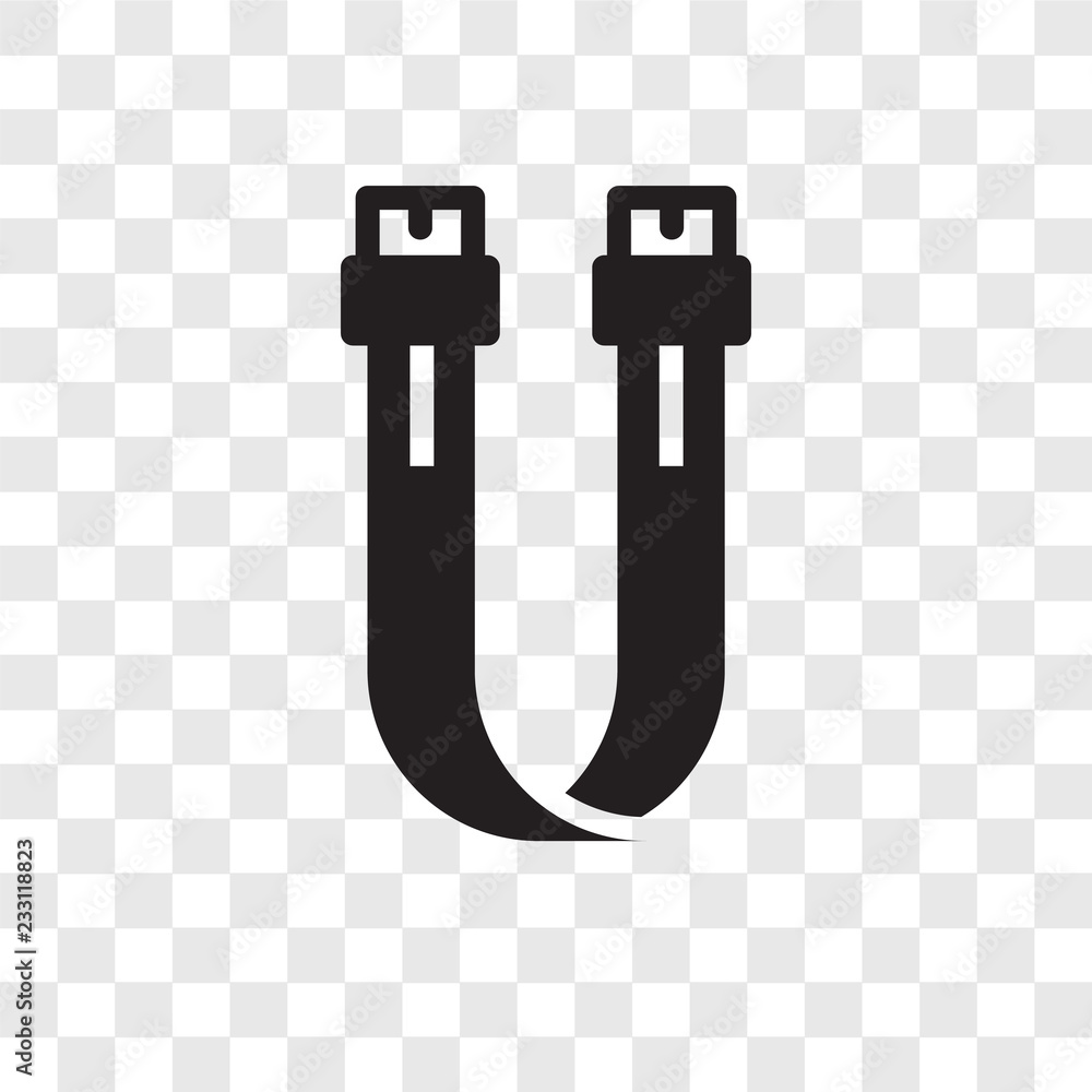 Sata vector icon isolated on transparent background, Sata transparency ...