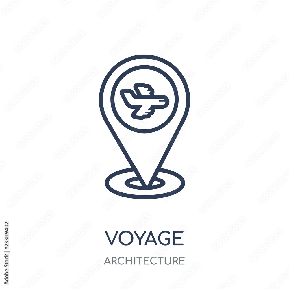 voyage icon. voyage linear symbol design from Architecture collection ...