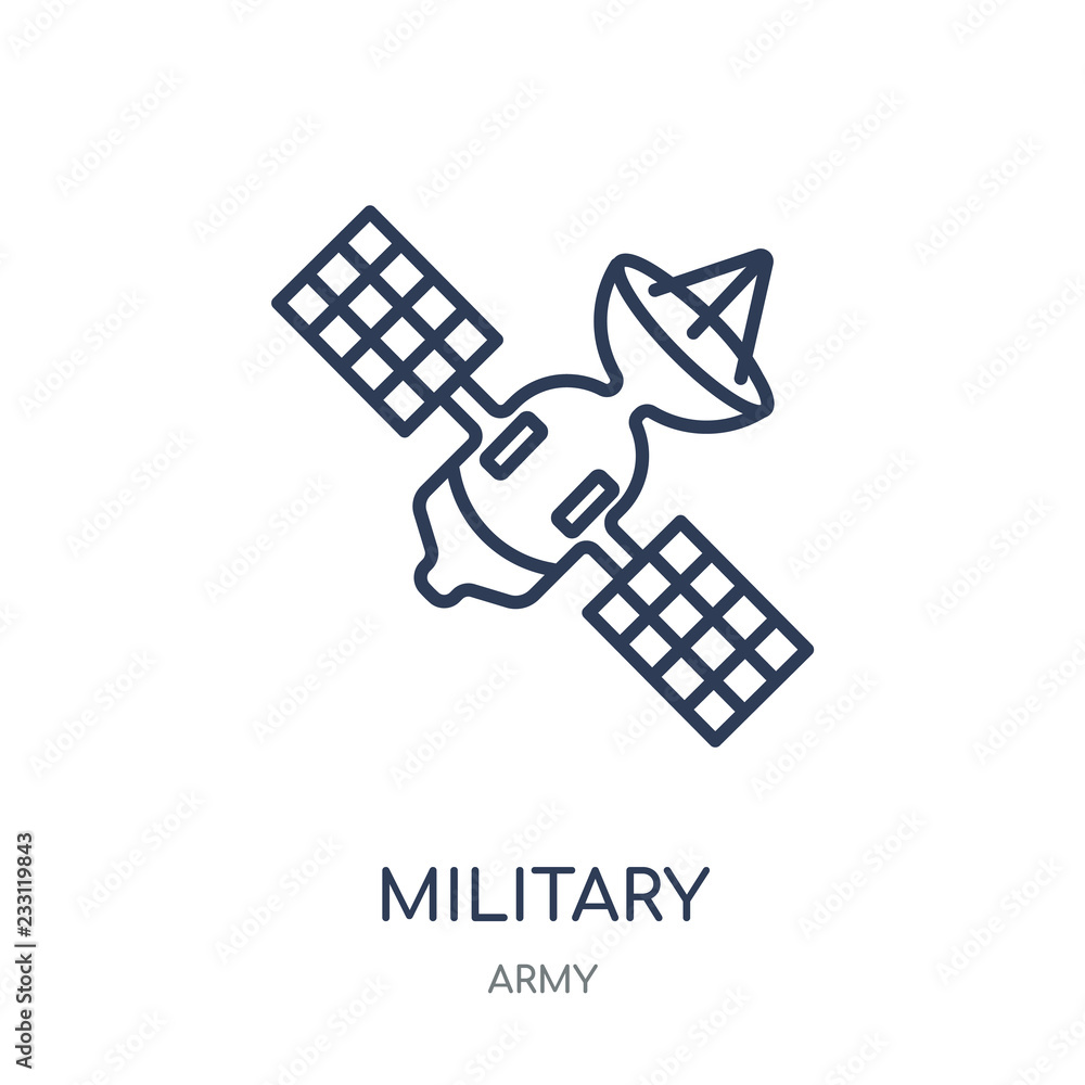 Military Satellites icon. Military Satellites linear symbol design from ...