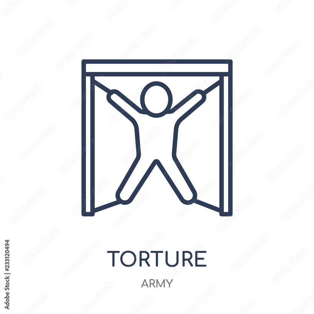 Vecteur Stock torture icon. torture linear symbol design from Army ...