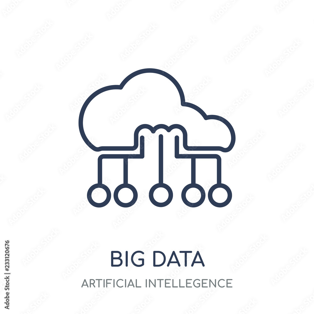 Big data icon. Big data linear symbol design from Artificial ...