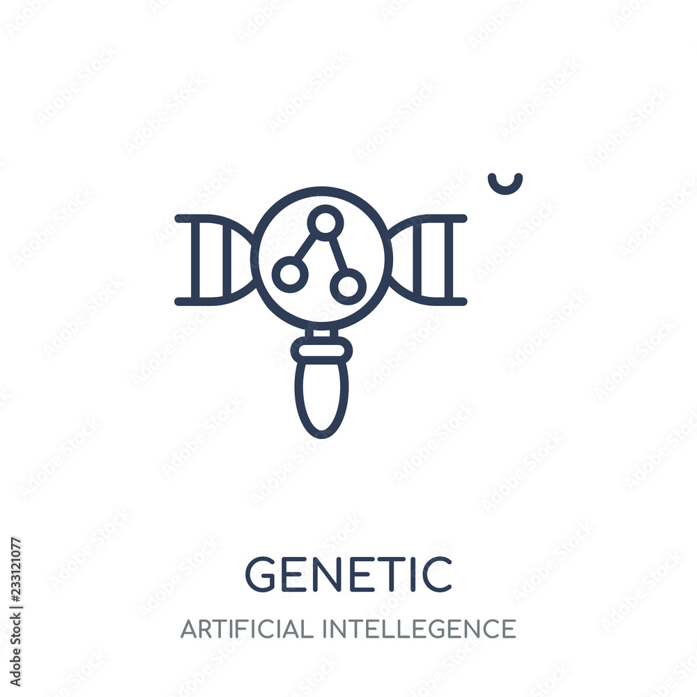 Genetic modification icon. Genetic modification linear symbol design ...