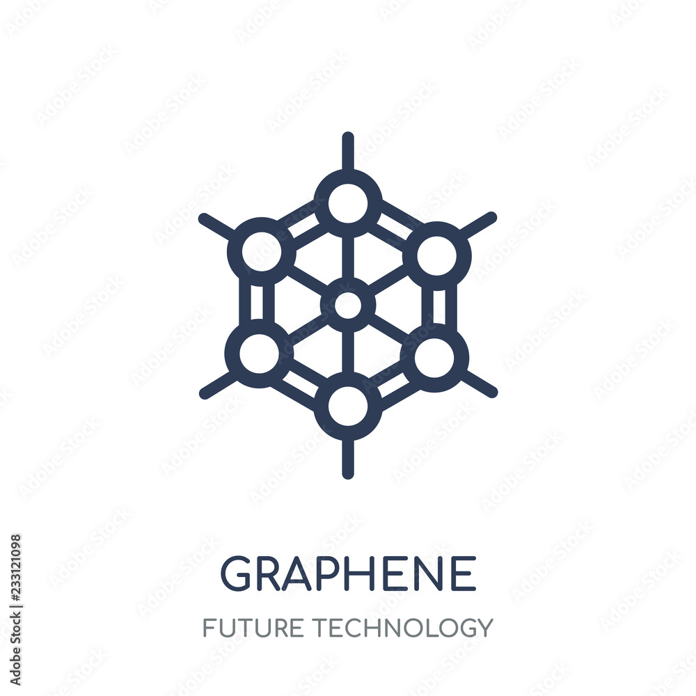 Graphene icon. Graphene linear symbol design from Future technology ...