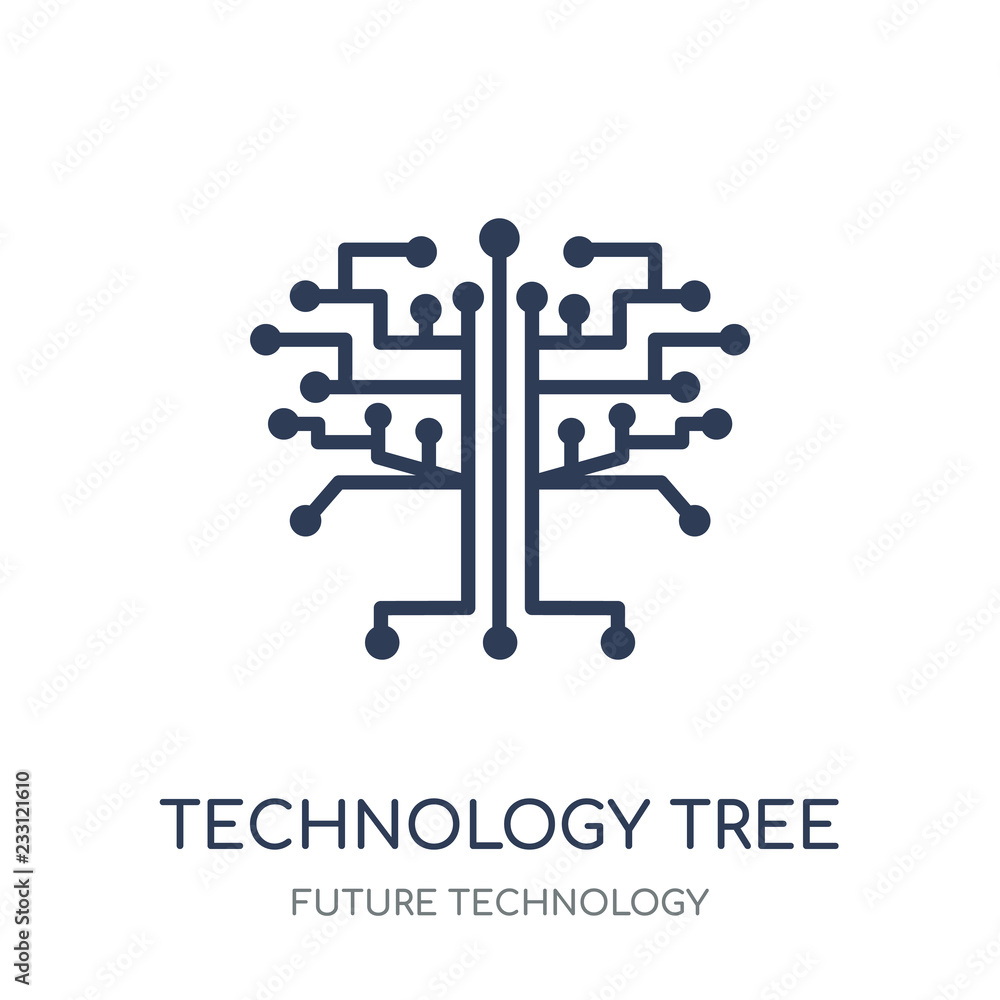 technology Tree icon. technology Tree linear symbol design from Future ...