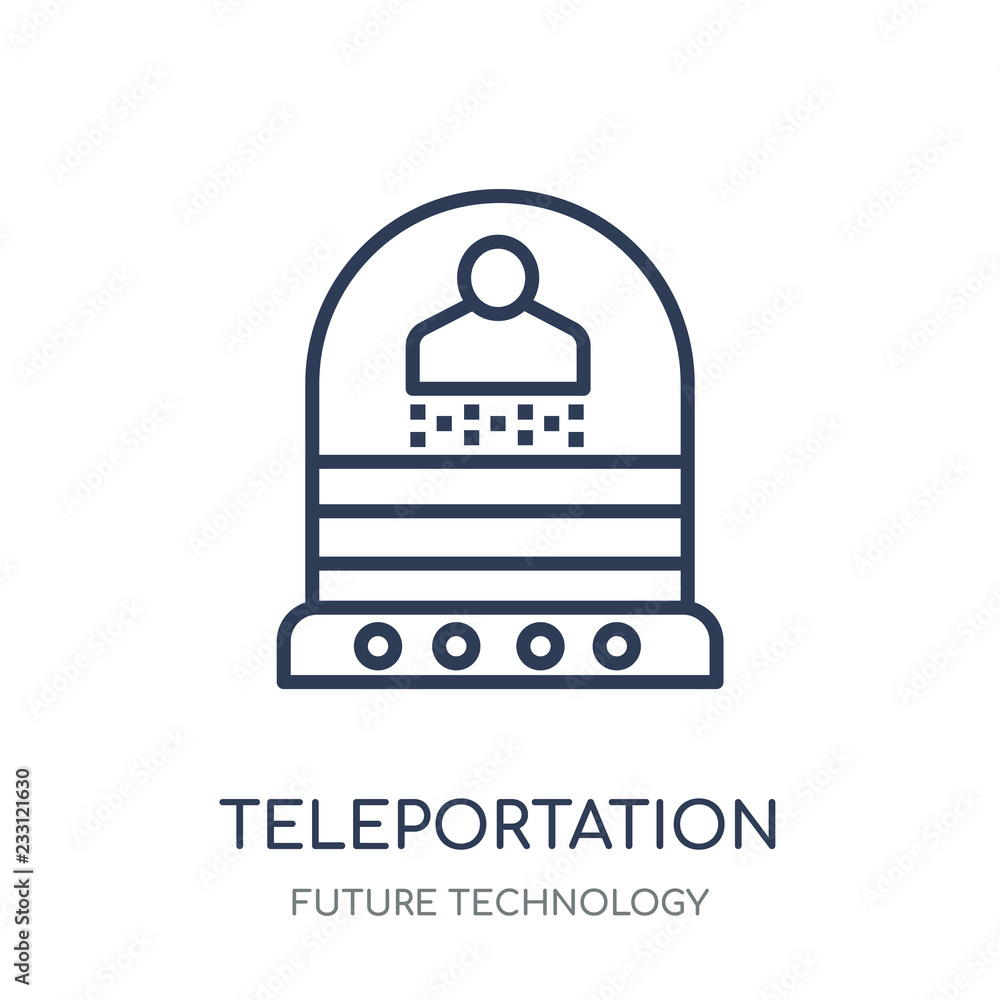 Teleportation icon. Teleportation linear symbol design from Future ...