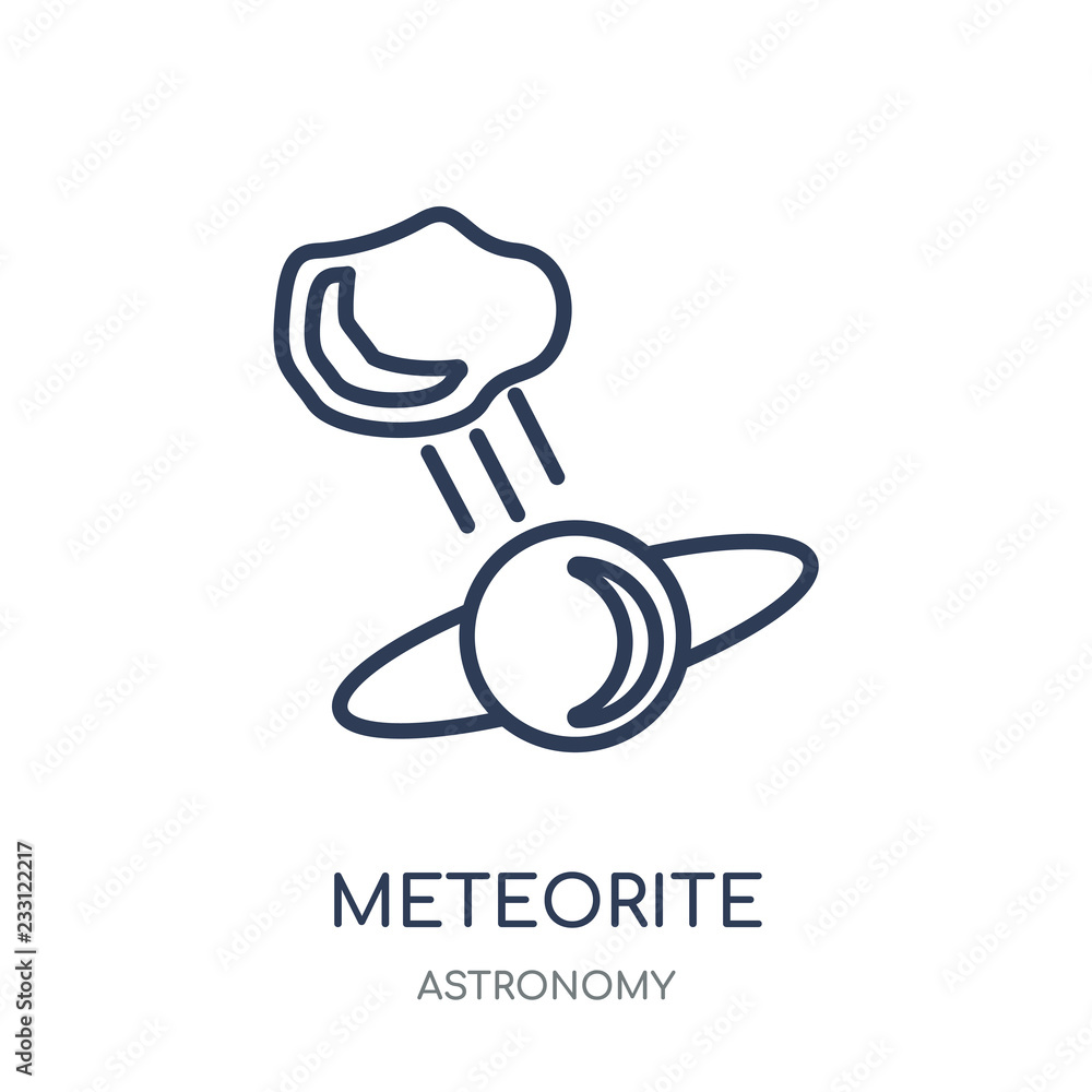 Meteorite icon. Meteorite linear symbol design from Astronomy ...