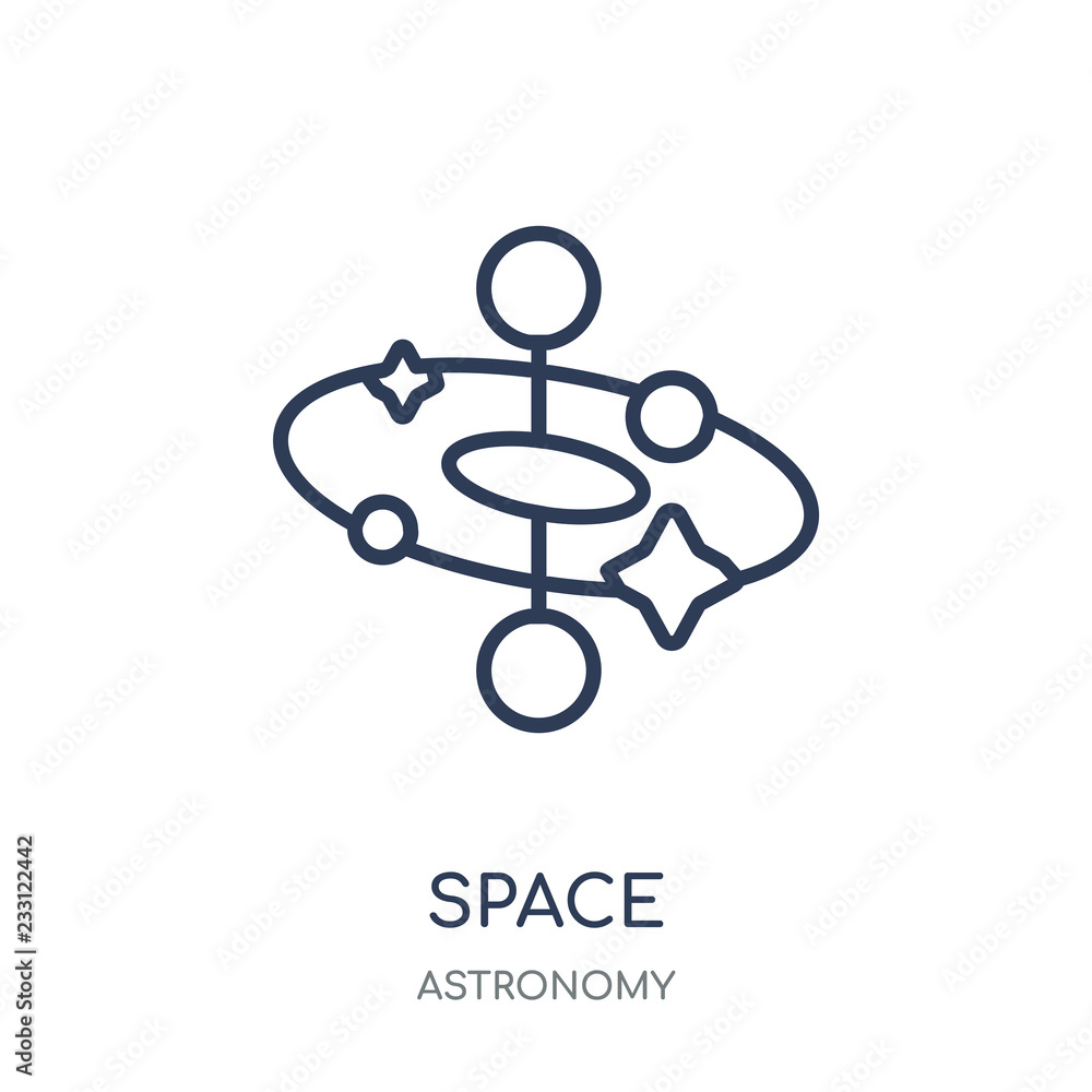 Space icon. Space linear symbol design from Astronomy collection ...