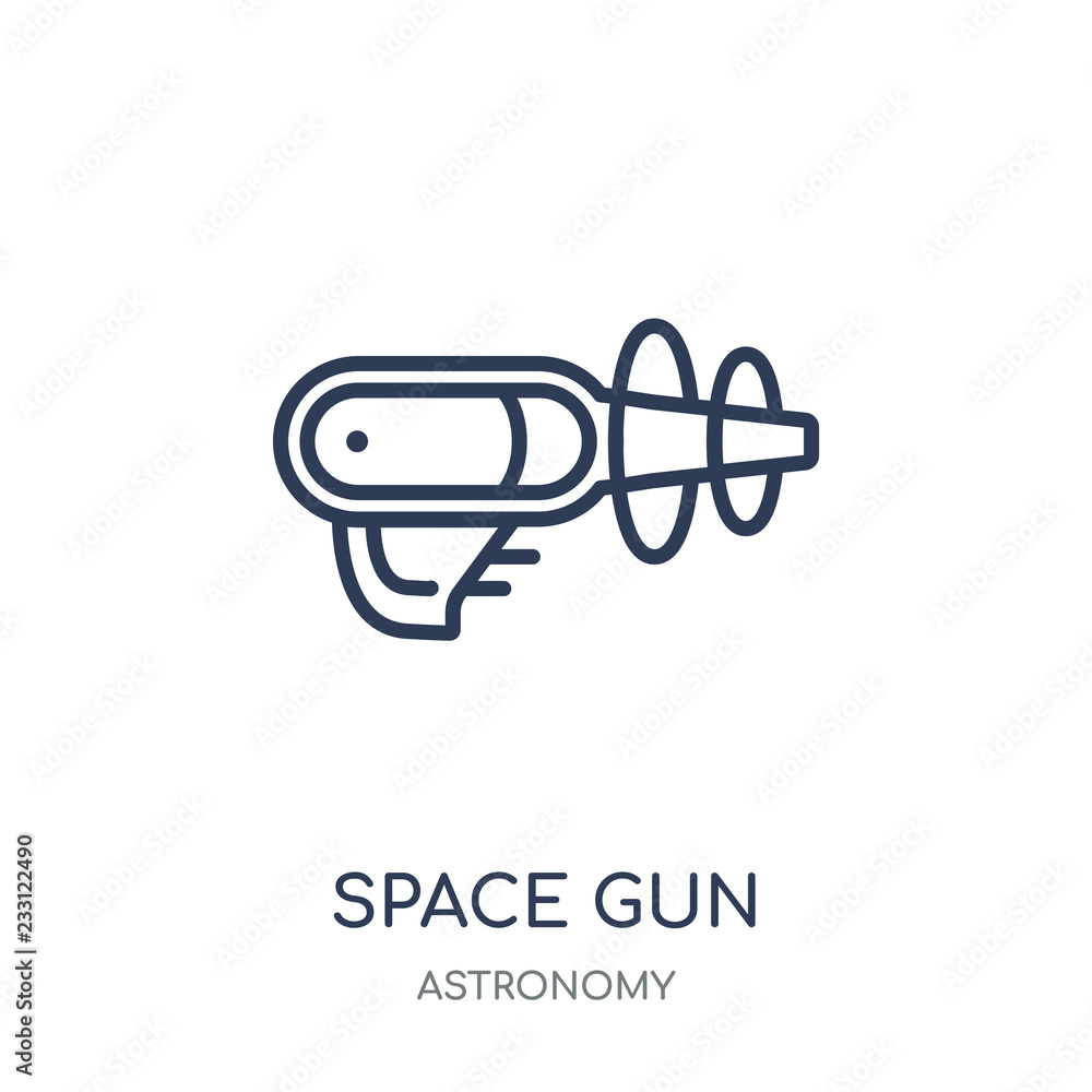 Space gun icon. Space gun linear symbol design from Astronomy ...