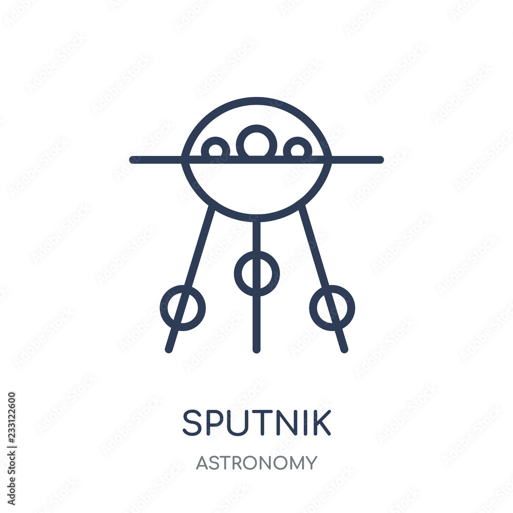 Sputnik icon. Sputnik linear symbol design from Astronomy collection. Simple element vector ...