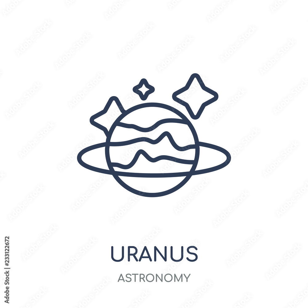 Uranus icon. Uranus linear symbol design from Astronomy collection ...