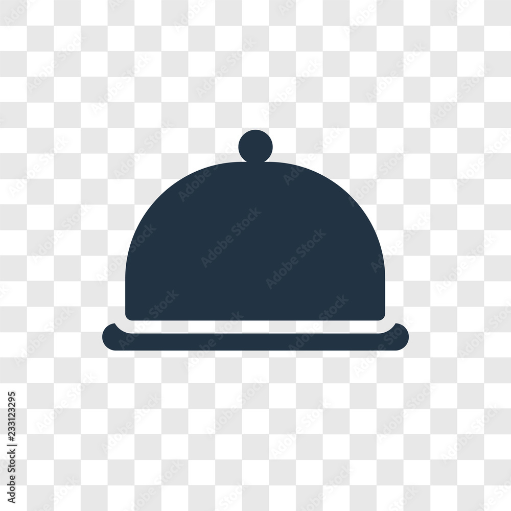 Room service vector icon isolated on transparent background, Room ...