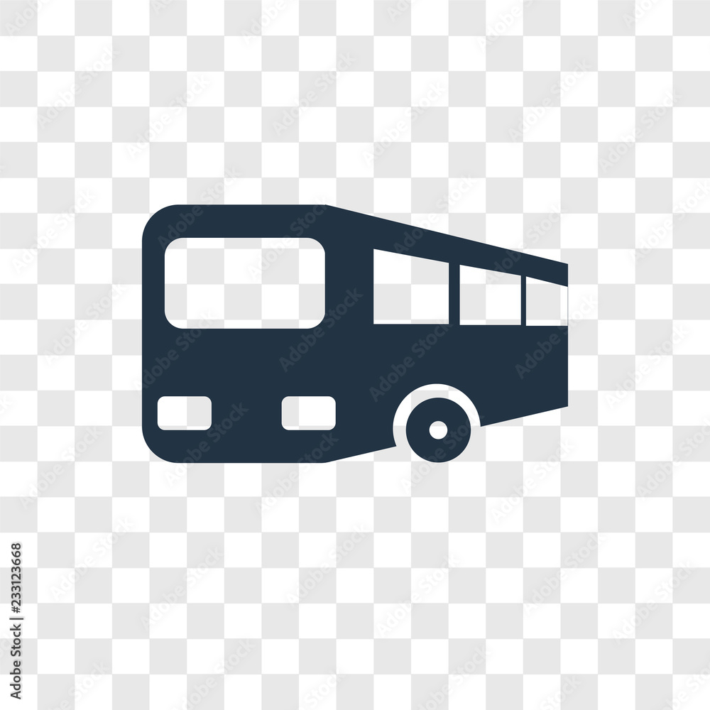 Bus vector icon isolated on transparent background, Bus transparency ...
