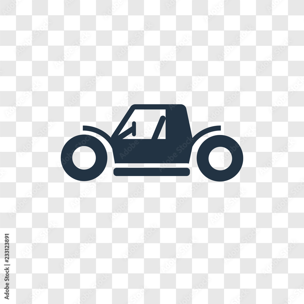 Buggy vector icon isolated on transparent background, Buggy ...