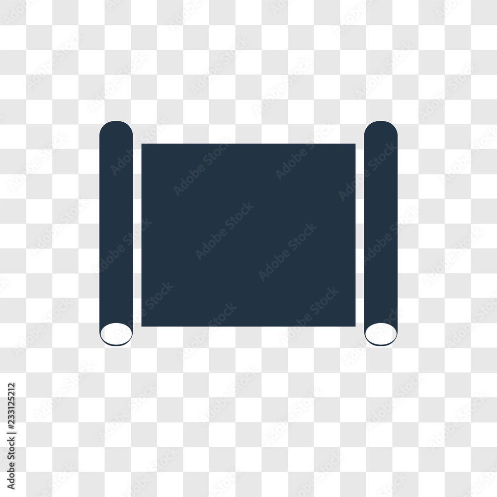 Parchment vector icon isolated on transparent background, Parchment ...