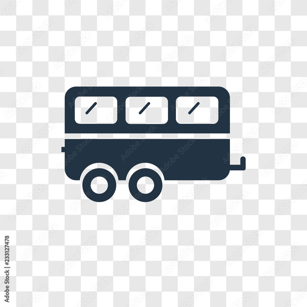 Caravan vector icon isolated on transparent background, Caravan ...