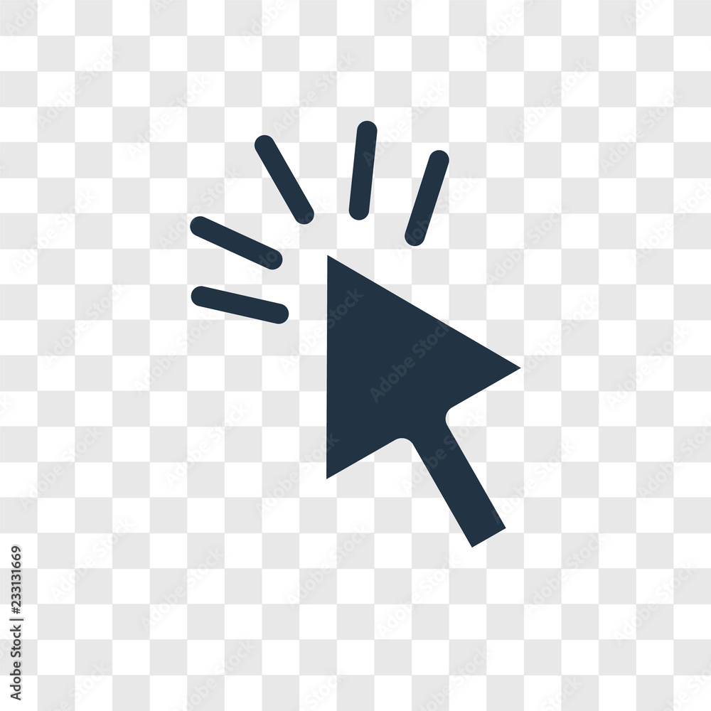 Cursor vector icon isolated on transparent background, Cursor ...