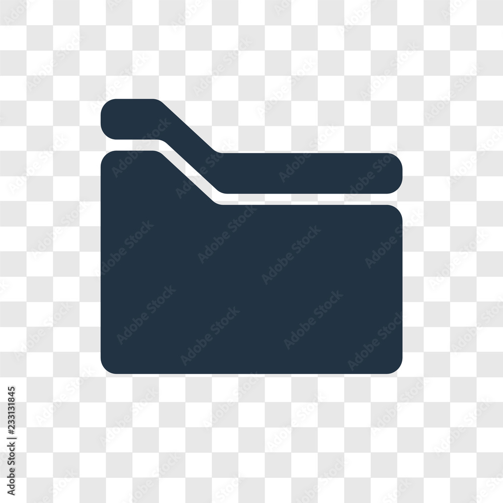 Folder vector icon isolated on transparent background, Folder ...