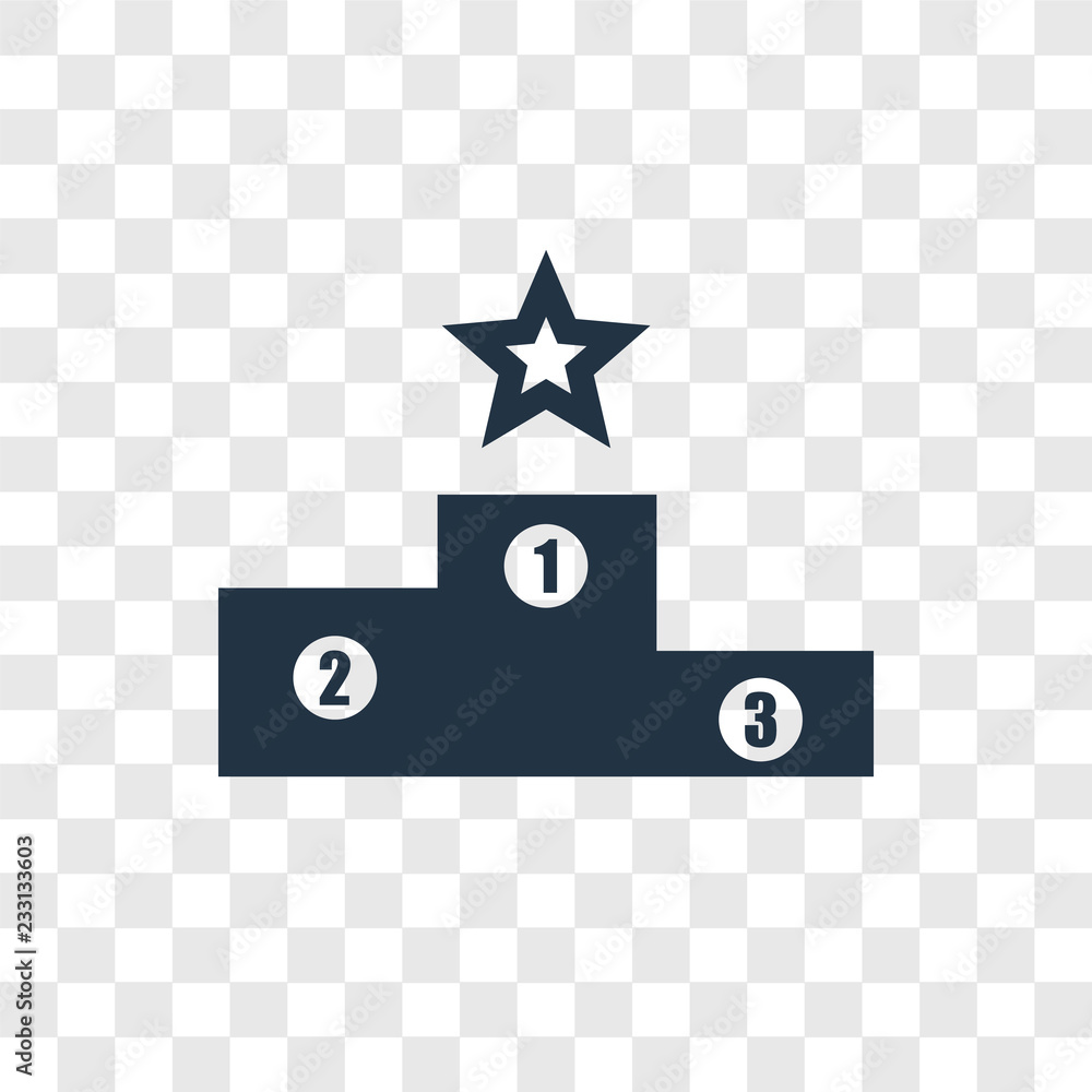 Podium vector icon isolated on transparent background, Podium ...