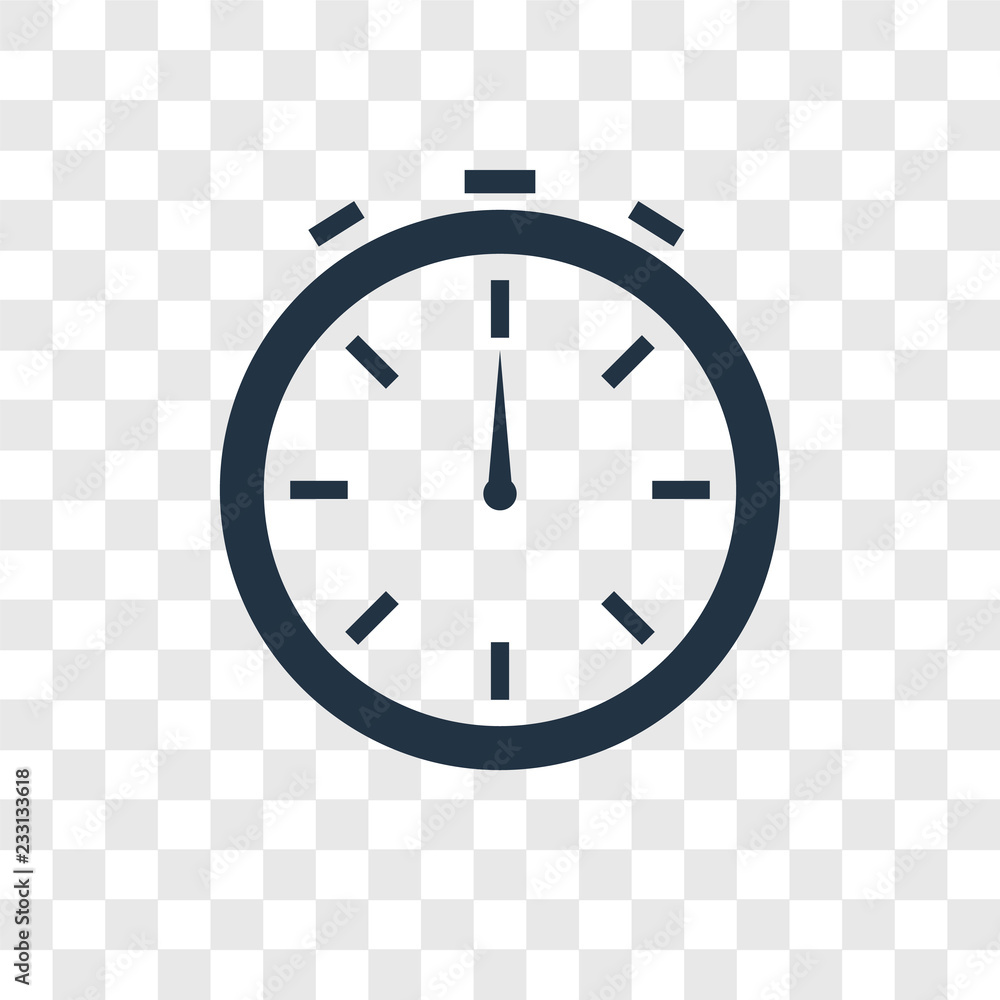 Stopwatch vector icon isolated on transparent background, Stopwatch ...