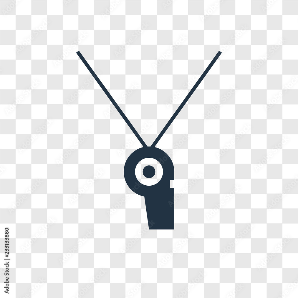 Whistle vector icon isolated on transparent background, Whistle ...