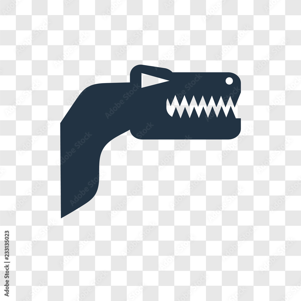 Dinosaur vector icon isolated on transparent background, Dinosaur ...