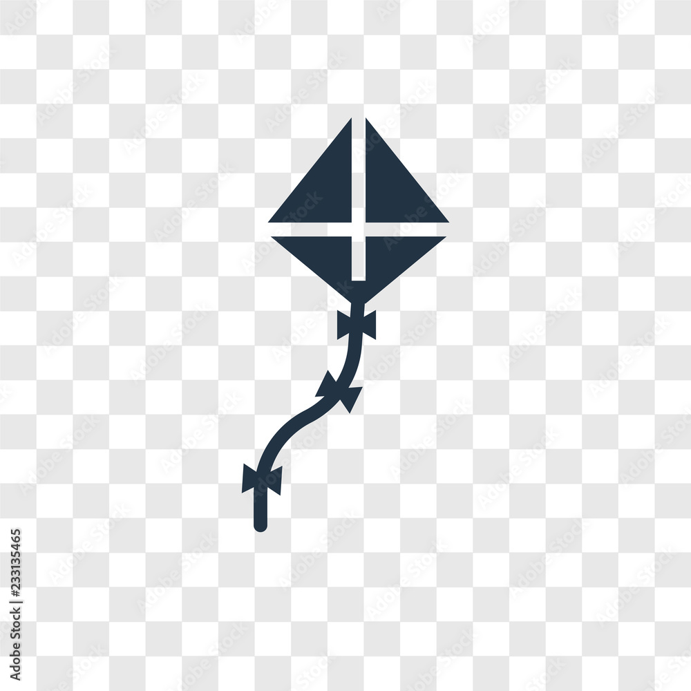 Kite vector icon isolated on transparent background, Kite transparency ...
