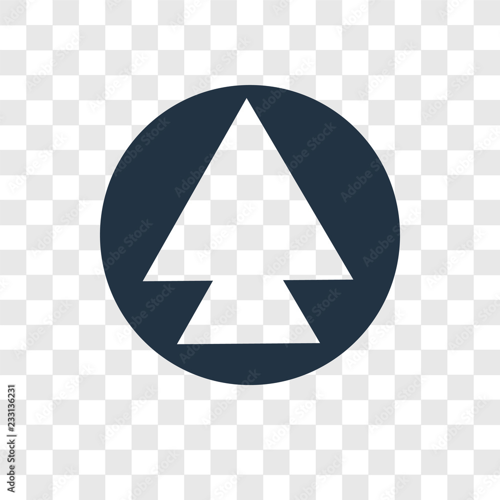 Up arrow vector icon isolated on transparent background, Up arrow ...