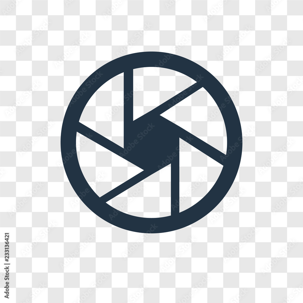 Shutter vector icon isolated on transparent background, Shutter ...