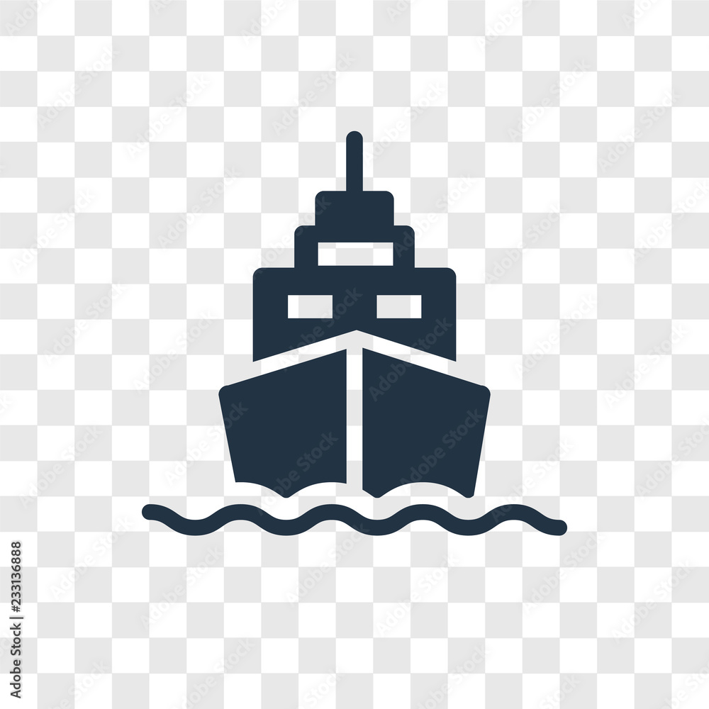Boat vector icon isolated on transparent background, Boat transparency ...