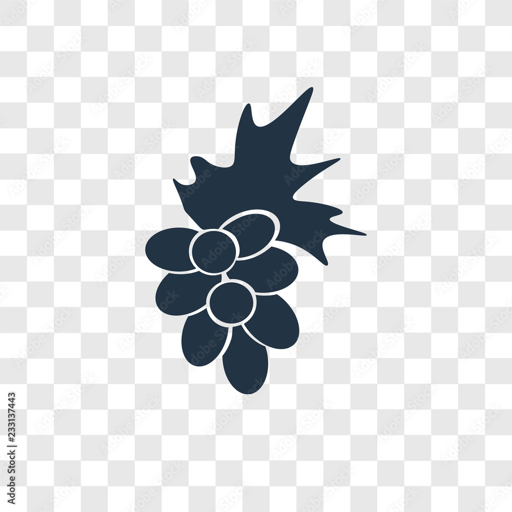 Grapes vector icon isolated on transparent background, Grapes ...