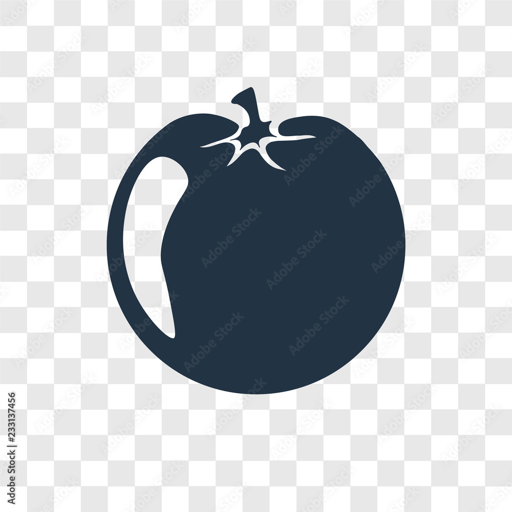 Tomato vector icon isolated on transparent background, Tomato ...