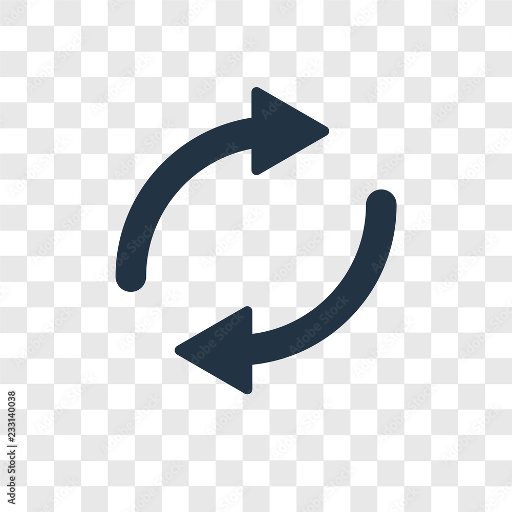 Reload Arrow vector icon isolated on transparent background, Reload ...