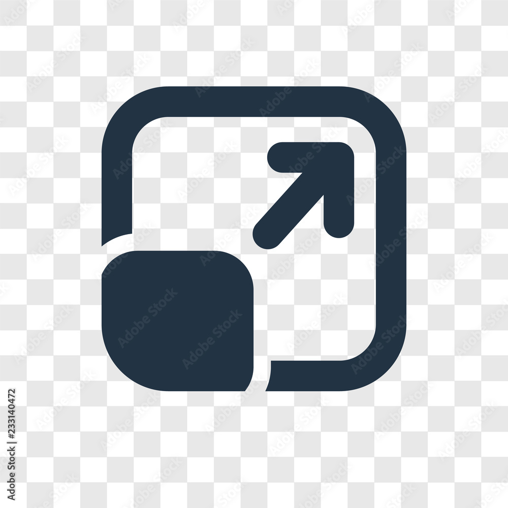 Maximize vector icon isolated on transparent background, Maximize ...