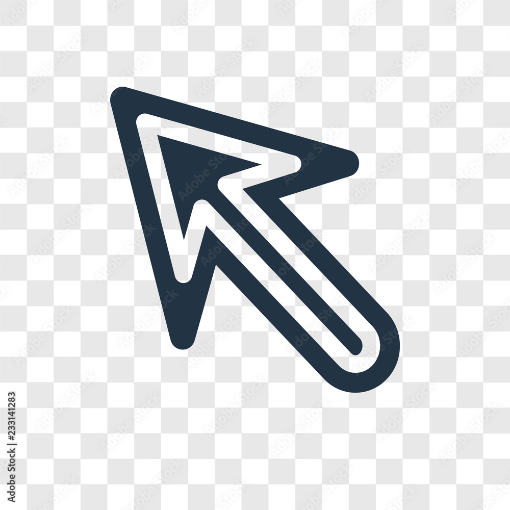 Cursor vector icon isolated on transparent background, Cursor ...