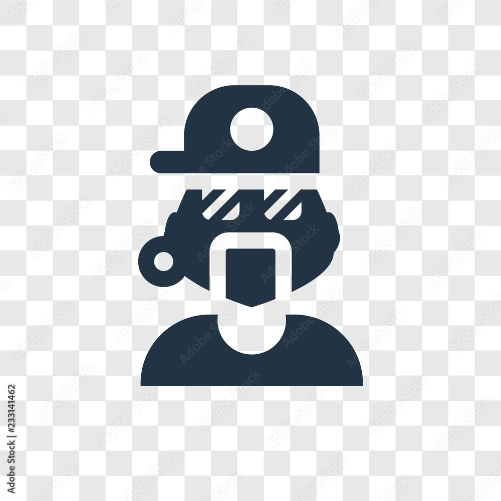 Rapper vector icon isolated on transparent background, Rapper ...